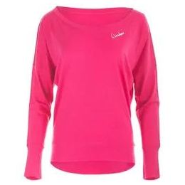 Langarmshirt WINSHAPE "MCS002", Damen, Gr. L, pink (deep pink), 50% Modal, 50% Baumwolle, U-Boot-Ausschnitt, Shirts Langarmshirt, Ultra leicht
