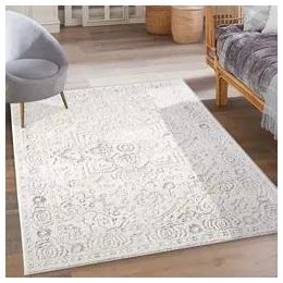 Teppich Carpet City "LOUNGE 0638", beige (creme), B:200cm H:15mm L:290cm, Obermaterial: 100% Polyester, Teppiche, Teppich, Kurzflor-Teppich Modern, Hoch-Tief-Struktur, Wohnzimmer, Schlafzimmer