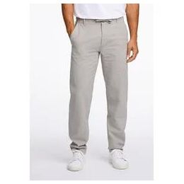 Leinenhose LINDBERGH "Leinenhose Relaxed Fit", Herren, Gr. M, grau, Obermaterial: 55% Leinen, 45% Baumwolle, relaxed fit, Hosen
