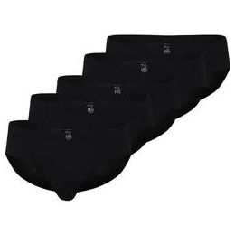Slip Bugatti "Livorno", Herren, Gr. 6L, schwarz (schwarz, dunkel, uni), Single Jersey, Obermaterial: 100% Baumwolle, unifarben, normal, Unterhosen Slip, weich, basic, eng, atmungsaktiv, Baumwolle, mit Logo