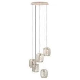 Eglo Pendelleuchte "H&auml;ngeleuchte ROMAZZINA, exkl. E27, Stahl in sandfarben, Pendellampe", beige (sandfarben), 5, &Oslash; 50cm H: 200cm, Leuchten, Esszimmerlampe, 200x50cm, 1-flammig, modern, minimalistisch, Rondell, Pendelleuchte