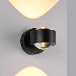 Sch&ouml;ner Wohnen SCH&Ouml;NER WOHNEN LED-Wandlampe Chia, schwarz, 3.000 K, up/down
