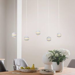 Sch&ouml;ner Wohnen SCH&Ouml;NER WOHNEN LED-H&auml;ngelampe Lini wei&szlig;, 5-fl. lang, 3.000 K