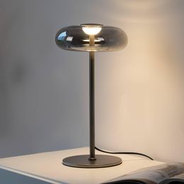 Schöner Wohnen SCHÖNER WOHNEN LED-Tischlampe Posh, Rauchglas, 3.000 K
