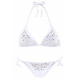 JETTE Set: Triangel-Bikini weiß Gr. 34 Cup C/D. Ohne Bügel