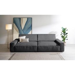 Home Affaire Big-Sofa »NEU: SHERWOOD XXL, Big-Sofa (316cm), extra tiefe Sitzfläche 95 cm« bequemer Sitzkomfort, Cord u. Leinenoptik, Kedernaht...
