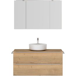 Nobilia Badm&ouml;bel-Set &raquo;Alvene&laquo; vormontiert, mit Soft-Close, 2 Stk. tlg. braun