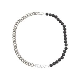 Karl Kani Halsreif »KK Retro Kani Lavapearl Necklace« silver/black onesize HOCHWERTIGE VERARBEITUNG: Sorgfältige Fertigung garantiert Langlebigkeit...