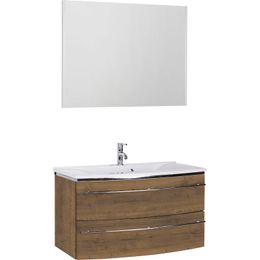 SAPHIR Badm&ouml;bel-Set &raquo;3040&laquo; 2 Stk. tlg. eiche struktur braun/eiche struktur braun