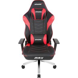 AKRacing Gaming-Stuhl »"Master Max" hochwertiges Kunstleder« () ergonomisch, höhenverstellbar Bürostuhl für große und schwere Personen rot +...