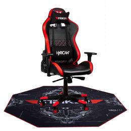 Hyrican Gaming-Stuhl »Striker "Code Red XL" ergonomischer Gamingstuhl, Schreibtischstuhl« (Set) inklusive Bodenschutzmatte 1100x1100x2mm...