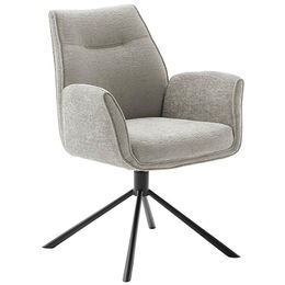 MCA furniture Esszimmerstuhl »DIVERIA« () (2er-Set) 4-Fuss-Stuhl, drehbar 360°, belastbar 120 kg, Sitzhöhe ca. 50cm taupe + schwarz