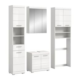 Inosign Badmöbel-Set »Siena, 4 teilig, bestehend aus:« Set, TOPSELLER!, 4 Stk. tlg. Weiß NB/weiß Hochglanz MDF TZ