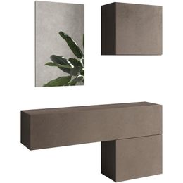 Inosign Garderoben-Set »INFINITY, 4tlg. Breite 138 cm, Höhe variabel, moderne Garderobe« Spar-Set, 4 Stk. tlg. Bronzo Garderoben-Set mit der...