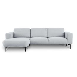 OTTO HOME Ecksofa »Lillith, 289 cm, L-Form, gemütlicher Sitzkomfort« Eckcouch mit runder Recamiere links/rechts, Strukturstoff silver 100% Polyester