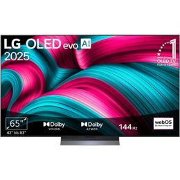 LG OLED-Fernseher »OLED65C5ELB« 164 cm/65 Smart-TV grau/schwarz ALLM, QMS), 3x USB 2.0, LAN, Wi-Fi 6, Bluetooth v 5.3; NVIDIA G-SYNC, AMD...