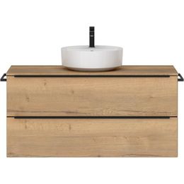 Nobilia Badm&ouml;bel-Set &raquo;Alvene&laquo; vormontiert, mit Soft-Close, 1 Stk. tlg. braun