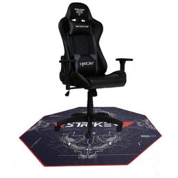Hyrican Gaming-Stuhl »Striker Gaming-Stuhl "Comander" ergonomischer Gamingstuhl« () 3D-Armlehnen grau + schwarz Bodenschutzmatte: Anti-Ausfransen &...