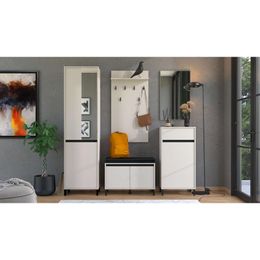 Home Affaire Garderoben-Set &raquo;Arran Flurm&ouml;bel, Dielenm&ouml;bel, Flurschrank, Flurgarderobe Breite 189 cm&laquo; 5tlg Kaschmir Gesamtma&szlig;e (B/T/H): 189/40/205,5 cm