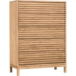 Andas Highboard »Tanner Highboard aus Eschenholz mit fünf Schubladen« 1 Stk. tlg. natur