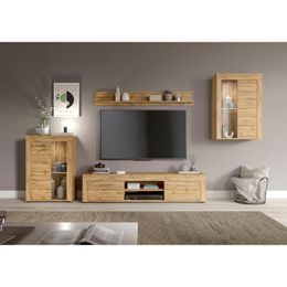 Inosign Wohnwand &raquo;Aosta, 4-tlg., bestehend aus: 2x Vitrine, Lowboard & Wandboard&laquo; 4 Stk. tlg. Holzwerkstoff