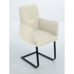 K+w Komfort & Wohnen K+W KOMFORT & WOHNEN Freischwinger &raquo;6502&laquo; () Freischwinger mit Armlehnen, Flachstahlkufe in schwarz bianco + schwarz