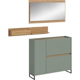 Inosign Garderoben-Set »EVRID, 3-teilig, Breite 140 cm, individuell stellbar & erweiterbar« best. aus: Kommode, Wandboard & Spiegel, 3 Stk. tlg....