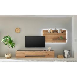 Inosign Wohnwand »City/Giron, moderne Anbauwand, Komplettset in vielen Farben verfügbar« Set, 2 Stk. tlg. Eiche Evoke Die Wohnwand ist aus...