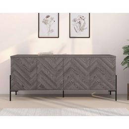 LEONIQUE Sideboard »Eadwine« Kommode, Push-to-open, Türen mit Fischgräten Muster, Breite 175 cm weiß eiche LEONIQUE - Luxuriöses, zeitgenössisches...