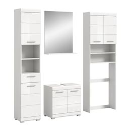 Inosign Badmöbel-Set »Siena, 4 teilig, bestehend aus:« Set, TOPSELLER!, 4 Stk. tlg. Weiß NB/weiß Hochglanz MDF TZ