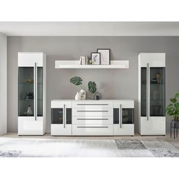 Inosign Wohnwand »Cantara, moderne Anbauwand, Wohnzimmer-Set, in Eiche Evoke oder Weiß« Set weiß Die Wohnwand ist aus FSC -zertifizierten...