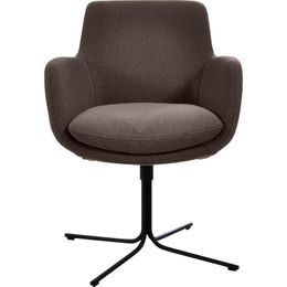 K+w Komfort & Wohnen K+W KOMFORT & WOHNEN Drehstuhl &raquo;Pego&laquo; () filigranem 4-Fu&szlig;-Gestell in schwarz dunkelbraun 78