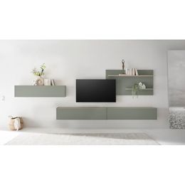 Inosign Wohnwand »City/Giron, moderne Anbauwand, Komplettset in vielen Farben verfügbar« Set, 4 Stk. tlg. Grün Aloe Die Wohnwand ist aus...