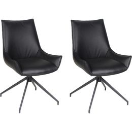 Home Affaire Esszimmerstuhl »Firenze« (Set) 2 Stk.Drehstuhl Firenze black black + schwarz