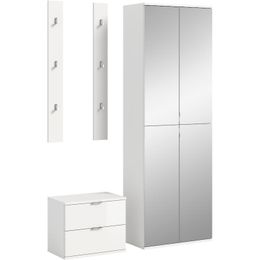 Inosign Garderoben-Set &raquo;Trondheim, Garderobenset 3-tlg. Breite 128 cm,&laquo; 3 Stk. tlg. wei&szlig;