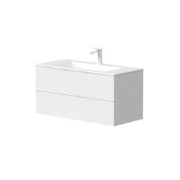 Welltime Waschtisch &raquo;Gama&laquo; inklusive Waschbecken, mit Push-to-Open-Funktion, FSC zertifiziert glossy white