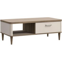 FORTE Couchtisch »Lacetti« B/H/T 120/43, 7/60 cm Echtholzfüße Valencia Eiche / Sand + Valencia Eiche Dieser moderne Couchtisch vereint stilvolles...