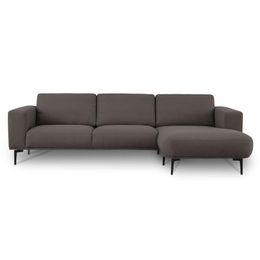 OTTO HOME Ecksofa »Lillith, 289 cm, L-Form, gemütlicher Sitzkomfort« Eckcouch mit runder Recamiere links/rechts, Strukturstoff dark grey 100%...