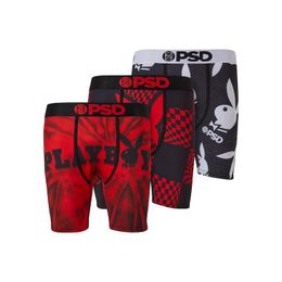 PSD Boxershorts »PLAYBOY KIT 3PK« 1 Stk. tlg. multi S S Slim fit mit niedrigem Bund und mittellanger Beinlänge für enganliegende Silhouette
