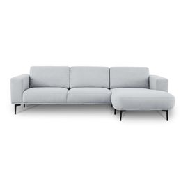 OTTO HOME Ecksofa »Lillith, 289 cm, L-Form, gemütlicher Sitzkomfort« Eckcouch mit runder Recamiere links/rechts, Strukturstoff silver 100% Polyester
