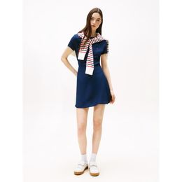 Tommy Jeans Minikleid &raquo;TJW F&F SS MINI DRESS EXT&laquo; Viskose, Rundhals, Kurzarm Dark Night Navy XL (42) - N-Gr N-Gr XL (42) Mini-Kleid von Tommy Jeans...