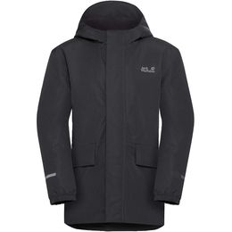 Jack Wolfskin Regenjacke "Canvey" in Schwarz - 25% | Größe 104 | Kinder-outdoor-jacken