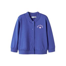 name it Sweatjacke "Leila" in Blau - 30% | Größe 110 | Kinder-sweatshirts-jacken