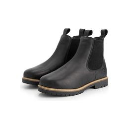 TRAVELIN' Leder-Chelsea-Boots in Schwarz - 47% | Größe 38 | Stiefeletten