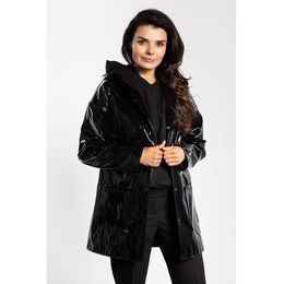 Awama Regenmantel in Schwarz - 76% | Größe L | Damen-outdoorjacken