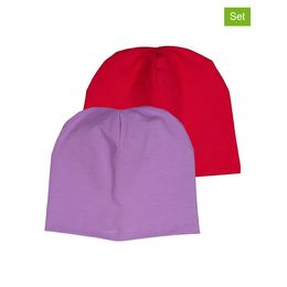 Fred's World by GREEN COTTON Fred ́s World by GREEN COTTON 2er-Set: Beanies "Alfa" in Lila/ Rot - 63% | Größe 56/62 | Baby-muetzen