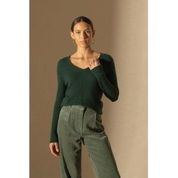 Perfect Cashmere Kaschmir-Pullover "Shannon" in Dunkelgrün - 57% | Größe XXL | Damen-pullover-cardigans