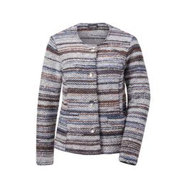 GOLDNER Blazer Damen Gr&ouml;&szlig;e 46 blau / grau / wei&szlig;