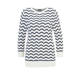 GOLDNER Pullover Damen Gr&ouml;&szlig;e M creme / navy