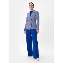 comma, COMMA Blazer Damen Gr&ouml;&szlig;e 44 blau / wei&szlig;